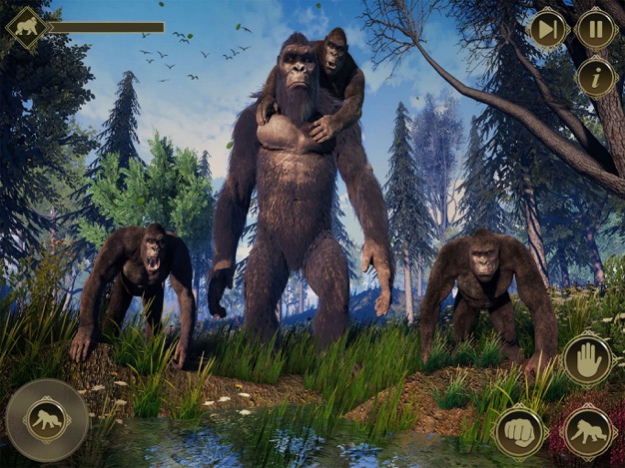 angry gorillas fighting