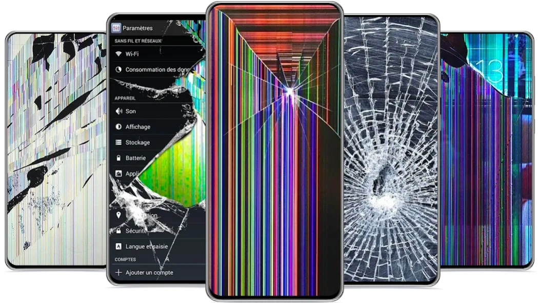 wallpaper broken screen