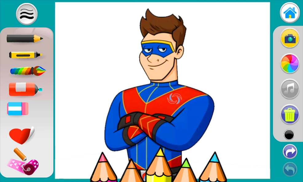 kid danger and captain man coloring pages