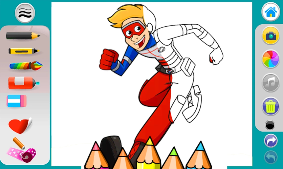 coloring pages kid danger