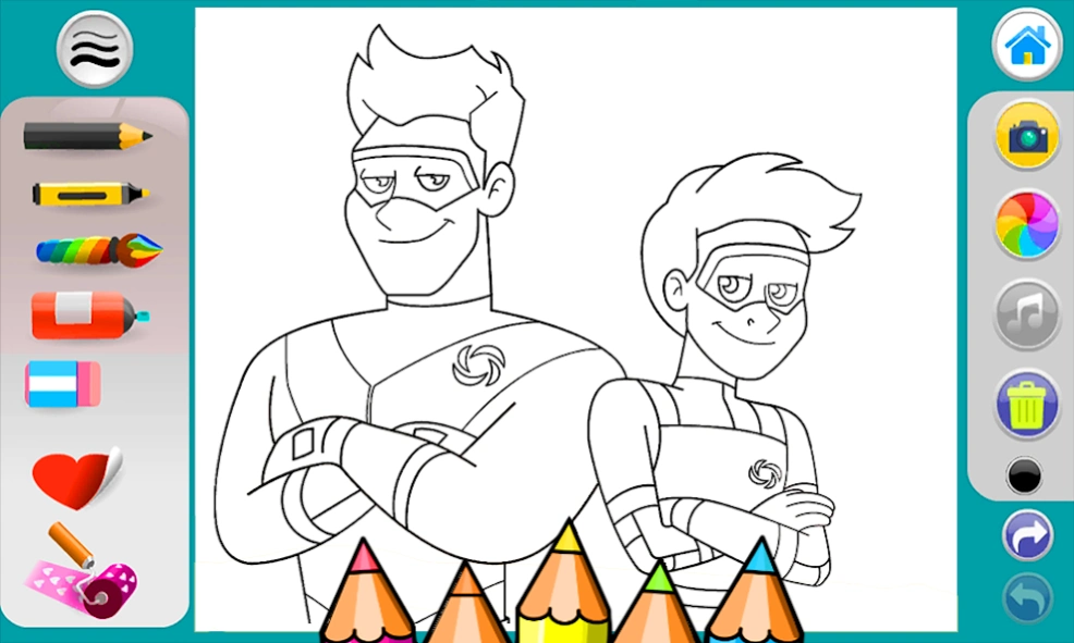 coloring pages kid danger