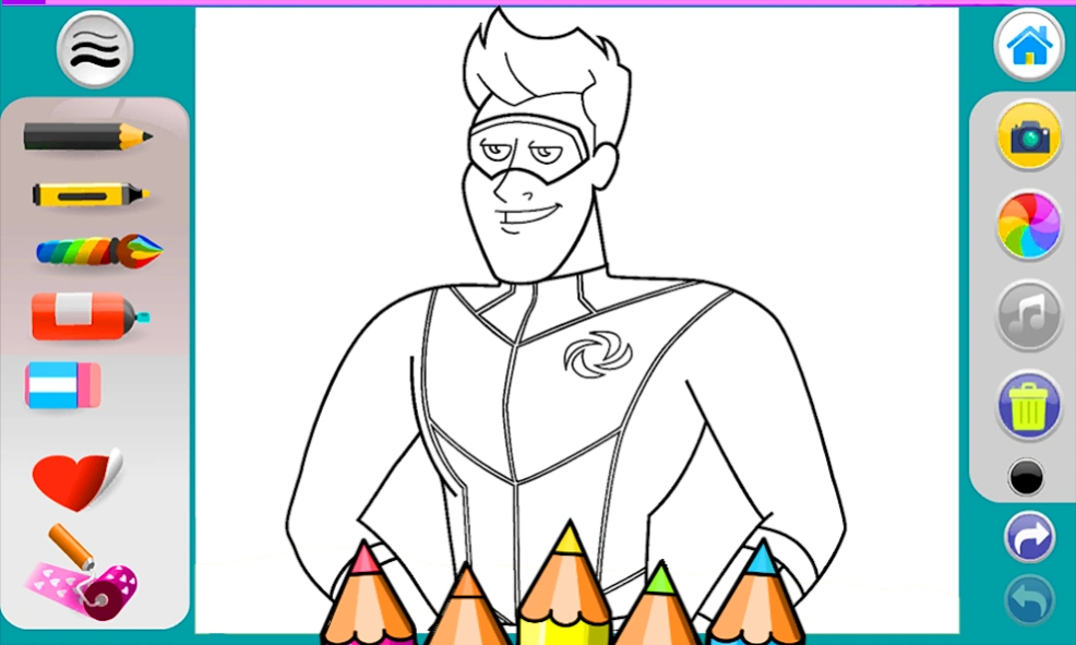 kid danger and captain man coloring pages