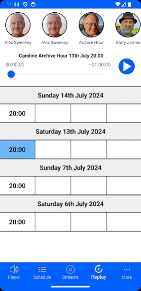 caroline flashback schedule