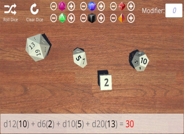 d20 dice simulator