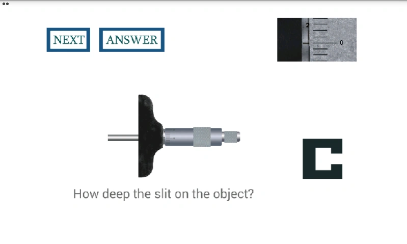 micrometer reading simulator