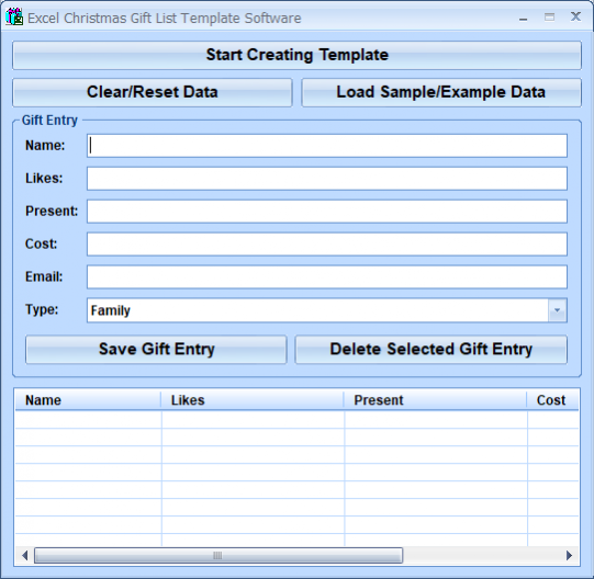 Excel Christmas Gift List Template Free Download