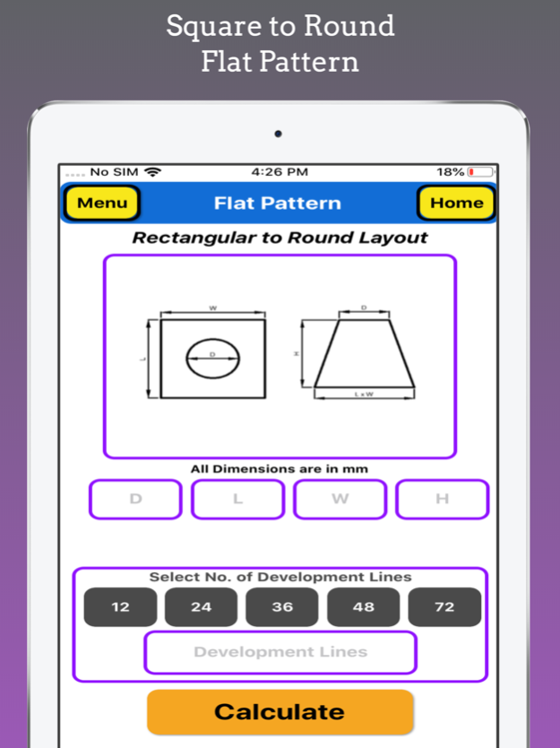 flat layout calculator