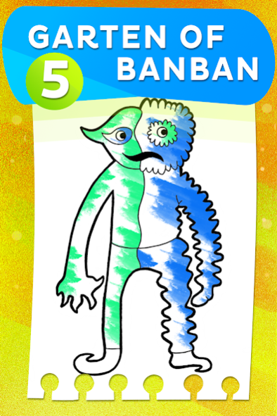 evil banban coloring pages
