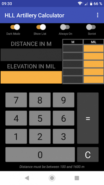 hell artillery calculator