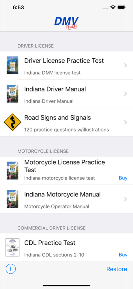 permit practice test indiana