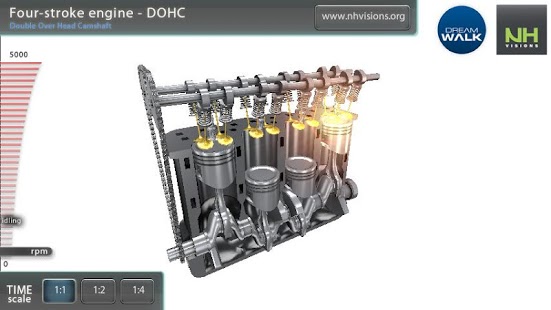 4 stroke engine 3d animation