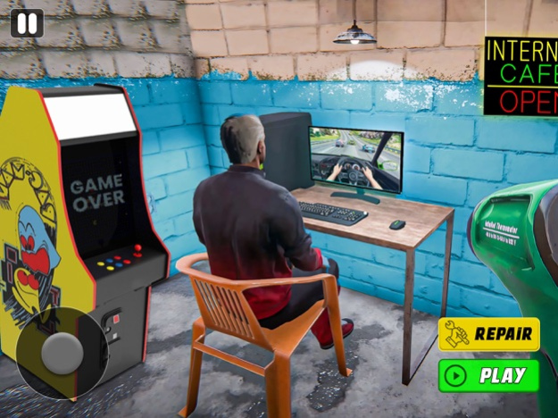 internet cafe simulator background