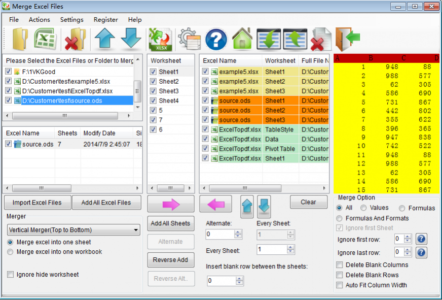 Free Merge Excel Files 19 6 9 Free Download