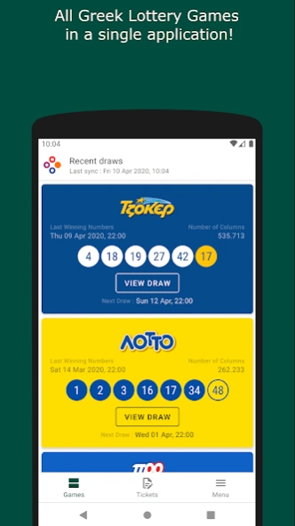 Greek Lottery Games Results 1.6.1 Free Download