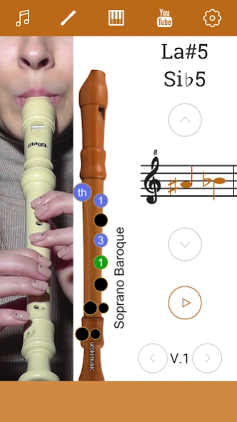 recorder instrument notes chart
