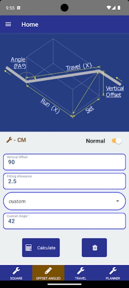 visual offset calculator