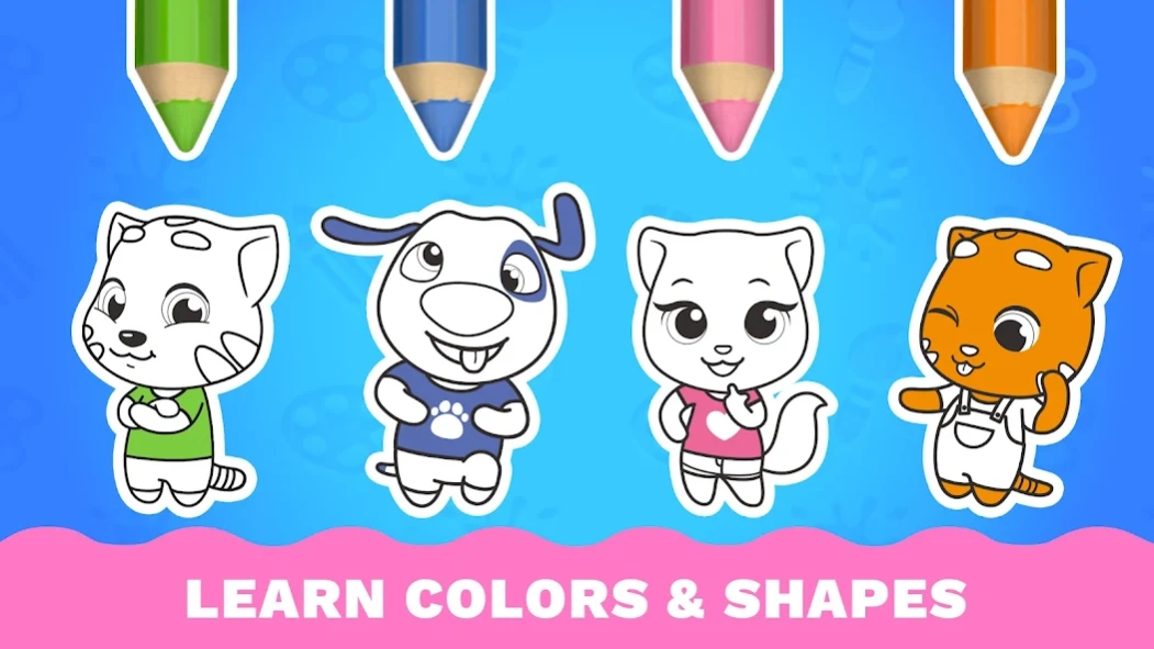 talking tom friends coloring pages