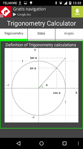 trigonometry calculator google