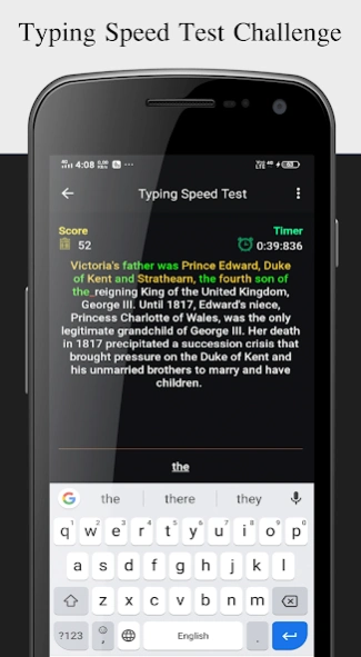 typing fast challenge