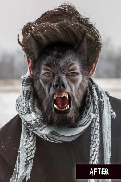 wolf face makeup man