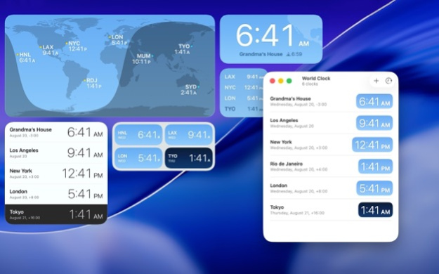 desktop world clock widget